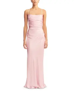 Sleeveless lace evening dresses