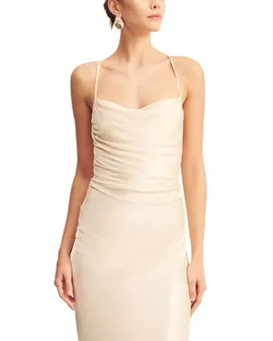 Shona Joy La Lune Lace Up Back Maxi Dress - Cream