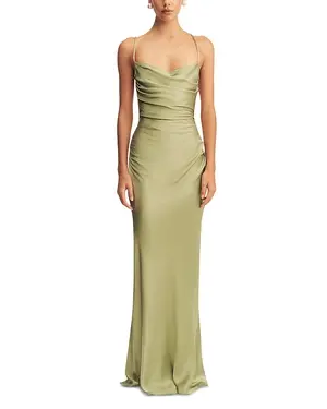 Shona Joy La Lune Lace Up Back Maxi Dress - Fern