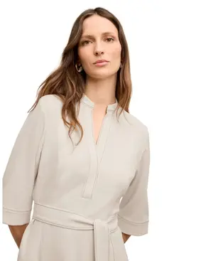 M.M.LAFLEUR Lauleh Everyday Crepe Dress With Topstitch