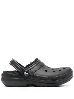 CROCS Baya Fleece-lined Mules - Black