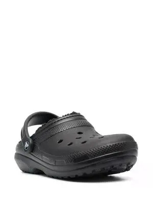 CROCS Baya Fleece-lined Mules - Black