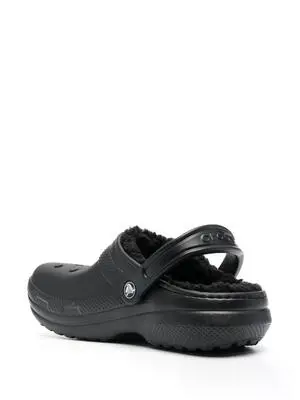 CROCS Baya Fleece-lined Mules - Black