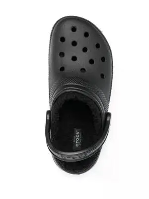 CROCS Baya Fleece-lined Mules - Black