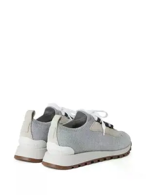 Brunello Cucinelli Lace-up Panelled Sneakers