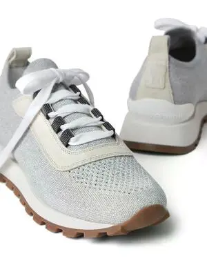Brunello Cucinelli Lace-up Panelled Sneakers