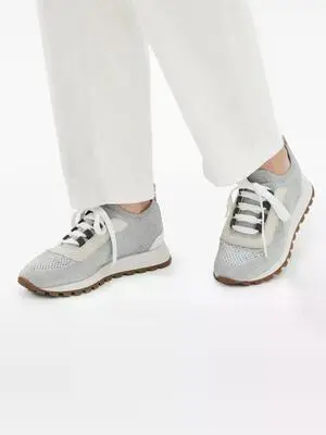 Brunello Cucinelli Lace-up Panelled Sneakers