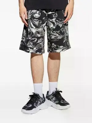 Versace Baroque-print Drawstring Shorts