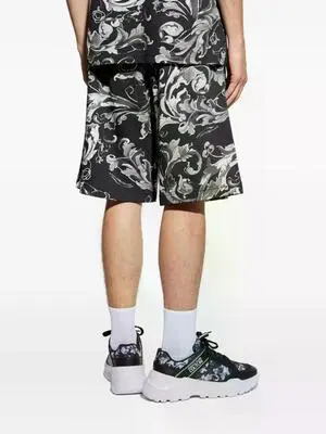 Versace Baroque-print Drawstring Shorts