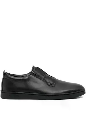 FERRAGAMO Leather Slip-on Sneakers