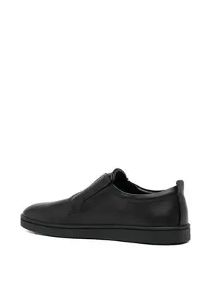 FERRAGAMO Leather Slip-on Sneakers