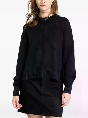 Calvin Klein Logo Intarsia-knit Jumper - Black