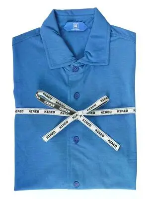 KIRED Long-sleeve Button Polo Shirt - Grey