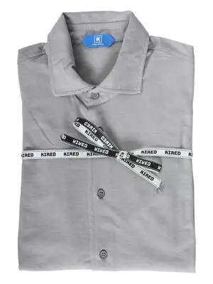 KIRED Long-sleeve Button Polo Shirt - Grey