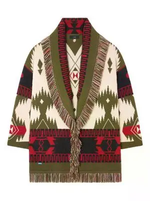 Alanui Icon Jacquard Fringe Cardigan