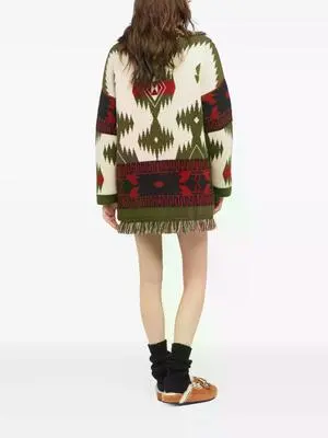 Alanui Icon Jacquard Fringe Cardigan