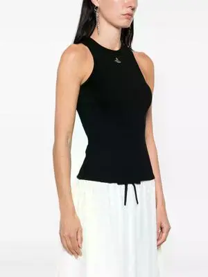 VIVIENNE WESTWOOD Orb-embellished Ribbed Tank Top