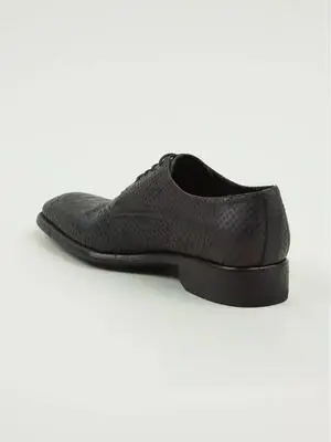 JEAN-BAPTISTE RAUTUREAU Snakeskin-effect Leather Derby Shoes