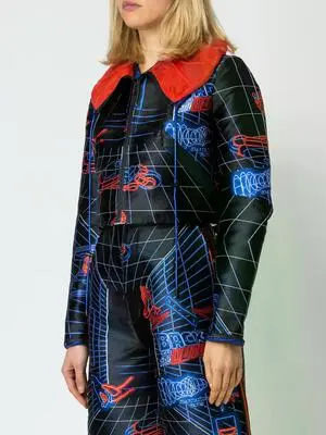 QUETSCHE Spread Collar Cropped Jacket