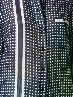 Sara Lanzi Geometric-print Long-sleeved Shirt