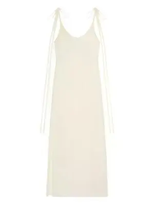 Alanui Tied-strap Side-slit Maxi Dress
