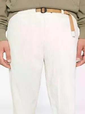 WHITE SAND Belted Corduroy Trousers - Neutrals