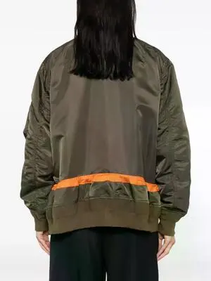 Sacai Stripe-detail Zip-up Bomber Jacket