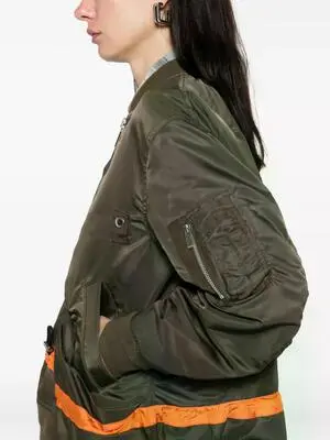 Sacai Stripe-detail Zip-up Bomber Jacket
