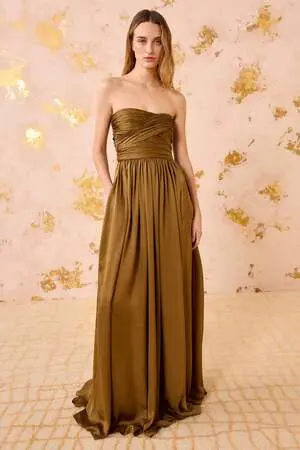Ulla Johnson Anastasia Silk Wrapped Gown - Willow