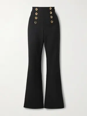 VIOLANTE NESSI Matisse Wool-blend Cady Flared Trousers