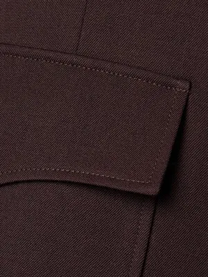 NILI LOTAN Nelson Wool-twill Jacket - Brown