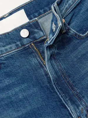 MOTHER The Undercover Bermuda Distressed Denim Shorts