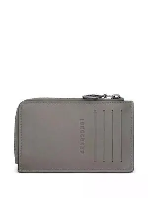 Longchamp Le Pliage Textured Leather Cardholder - Grey