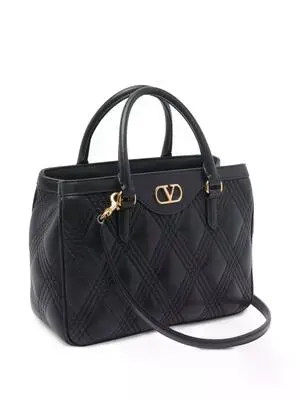 Valentino Garavani Vlogo Quilted Leather Handbag