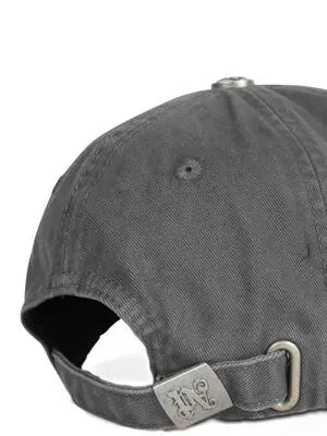 Palm Angels Logo-embroidered Distressed Baseball Cap