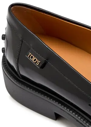 TOD'S Gomma Patent Leather Loafers - Black