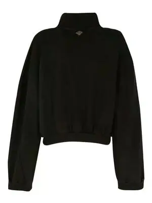 HAIKURE High-neck Zip-up Sweatshirt - Black