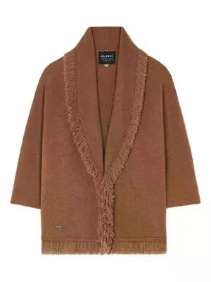 Alanui Fringed Belted Cardigan - Brown