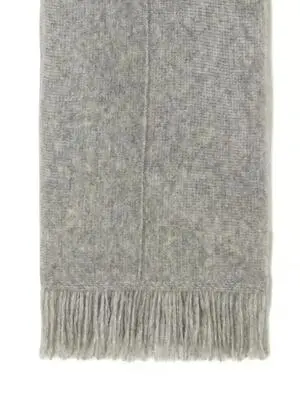 Alanui Fringed-hem Trousers - Grey
