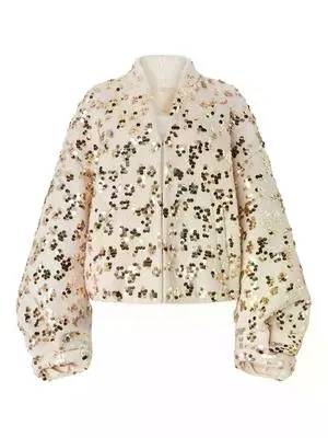GENNY Sequin-embellished Jacket - Neutrals