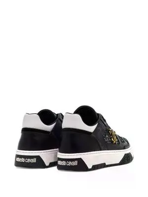 Roberto Cavalli Mirror Snake-plaque Sneakers