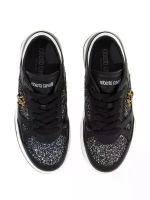 Roberto Cavalli Mirror Snake-plaque Sneakers