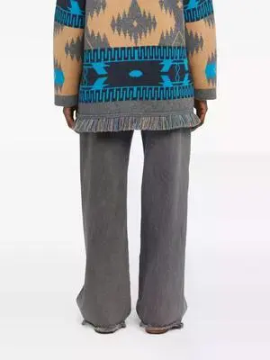 Alanui Icon Jacquard Fringed Cardigan