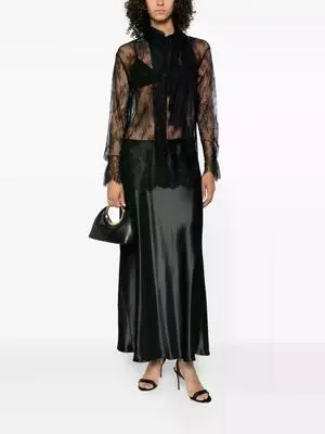 Alberta Ferretti Lace High-neck Shirt