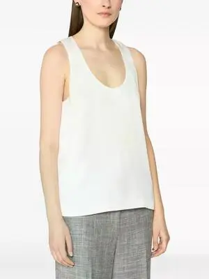GENNY Scoop-neck Top With Side Slits