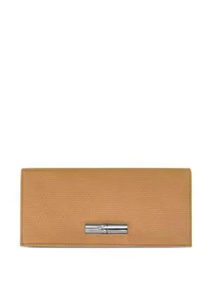 Longchamp Roseau Textured Leather Wallet - Brown