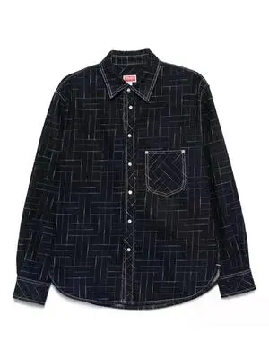 Kenzo Geometric-pattern Cotton Shirt