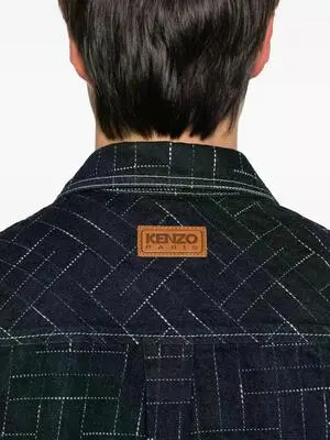 Kenzo Geometric-pattern Cotton Shirt