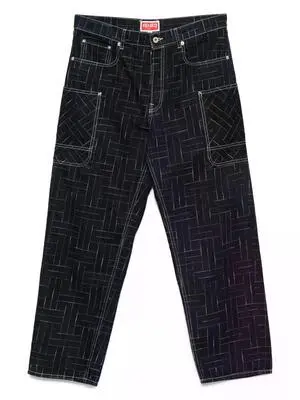 Kenzo Geometric-pattern Jeans