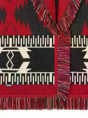 Alanui Icon-jacquard Cardigan - Red